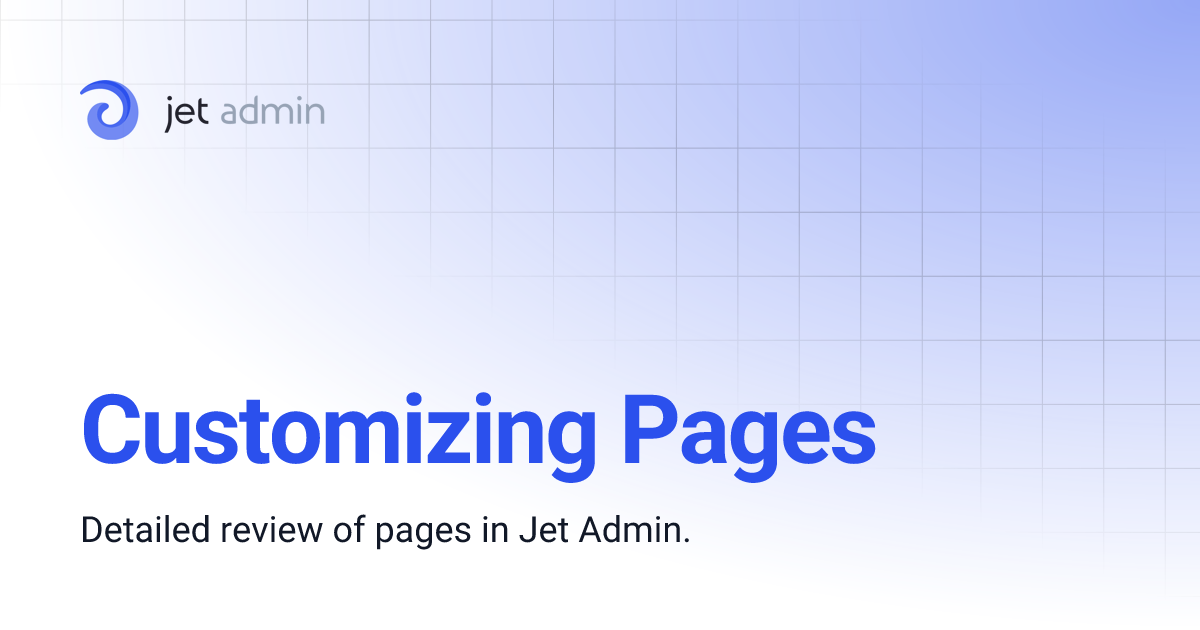 Customizing Pages | User Guide