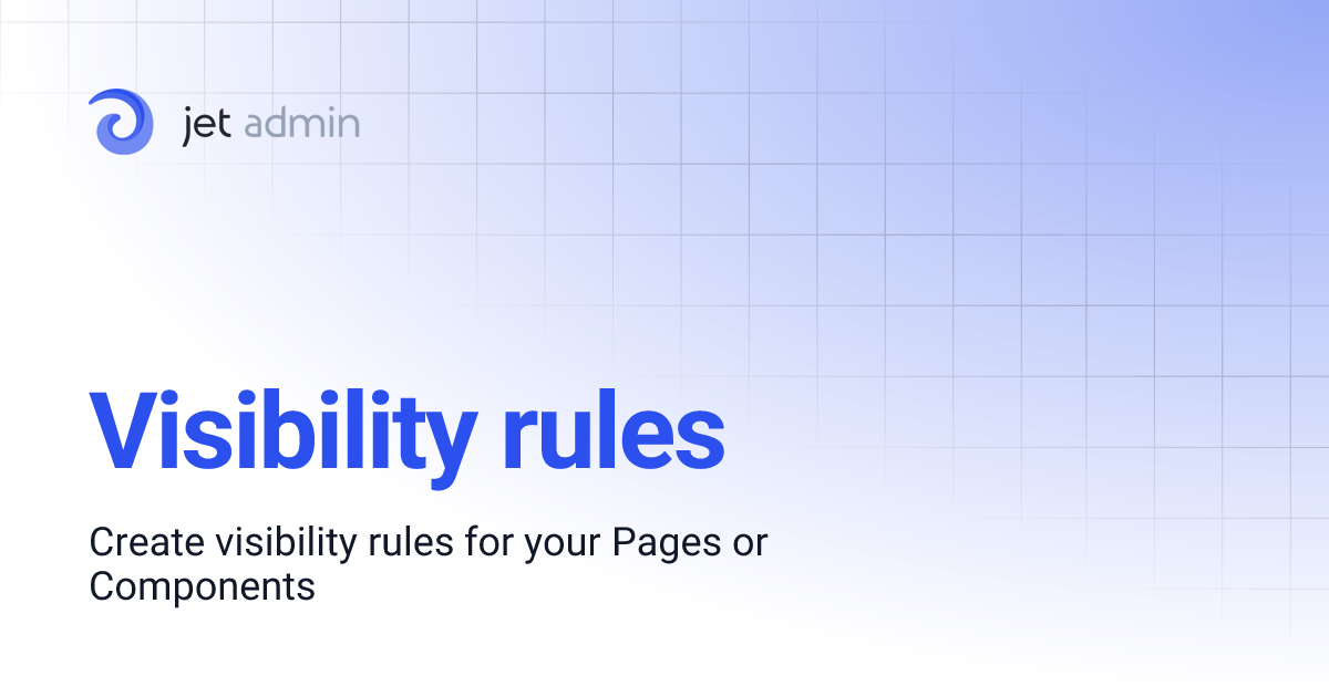 Visibility rules | User Guide