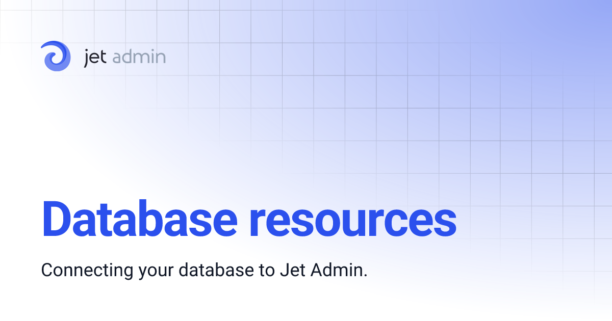 Database resources | User Guide