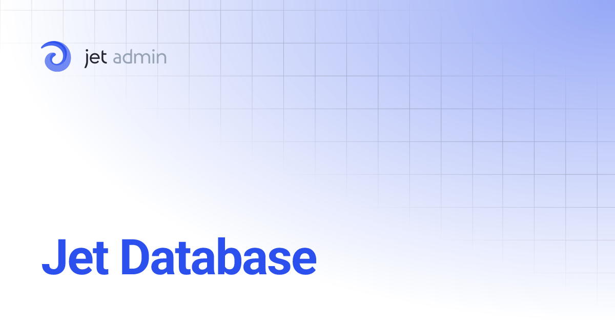 Jet Database | User Guide