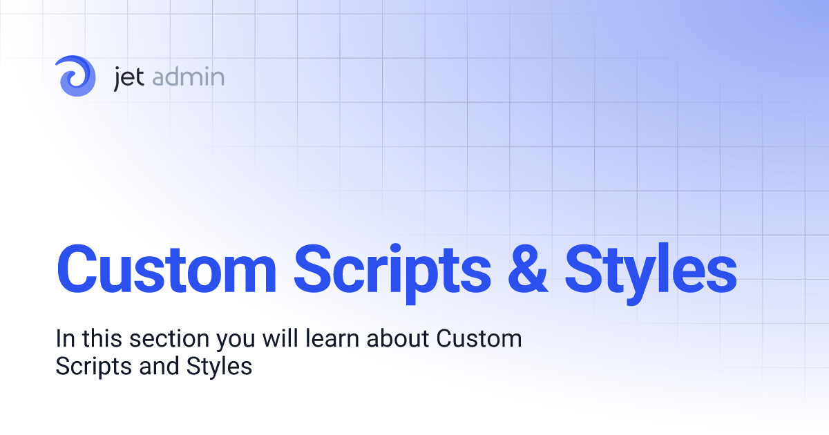 Custom Scripts & Styles | User Guide