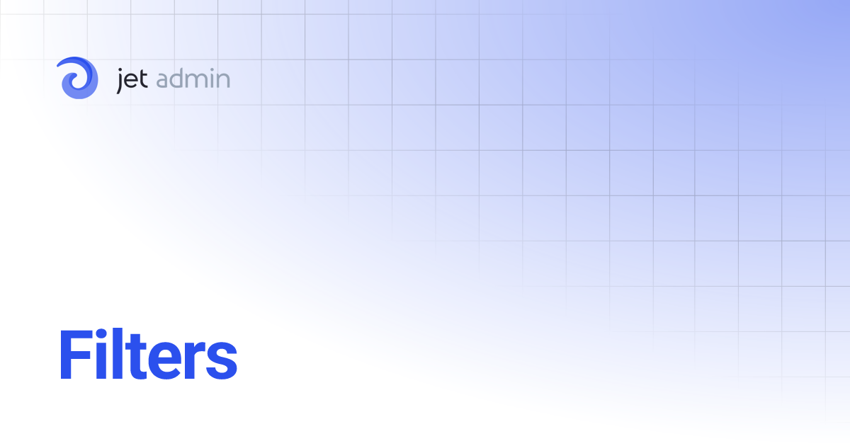 Filters | User Guide