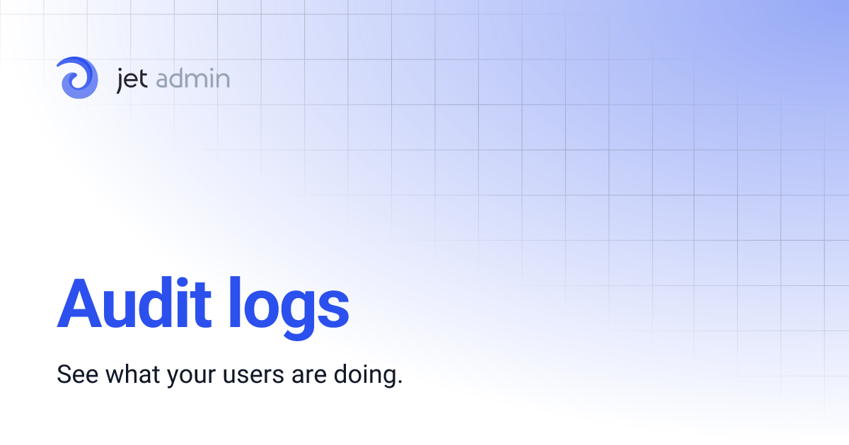Audit logs | User Guide
