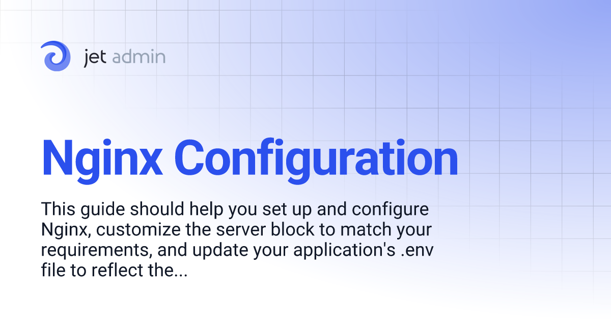Nginx Configuration | User Guide