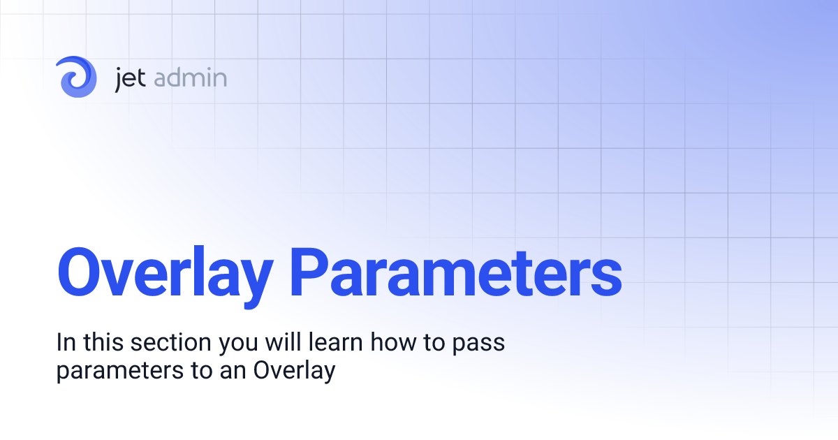 Overlay Parameters | User Guide