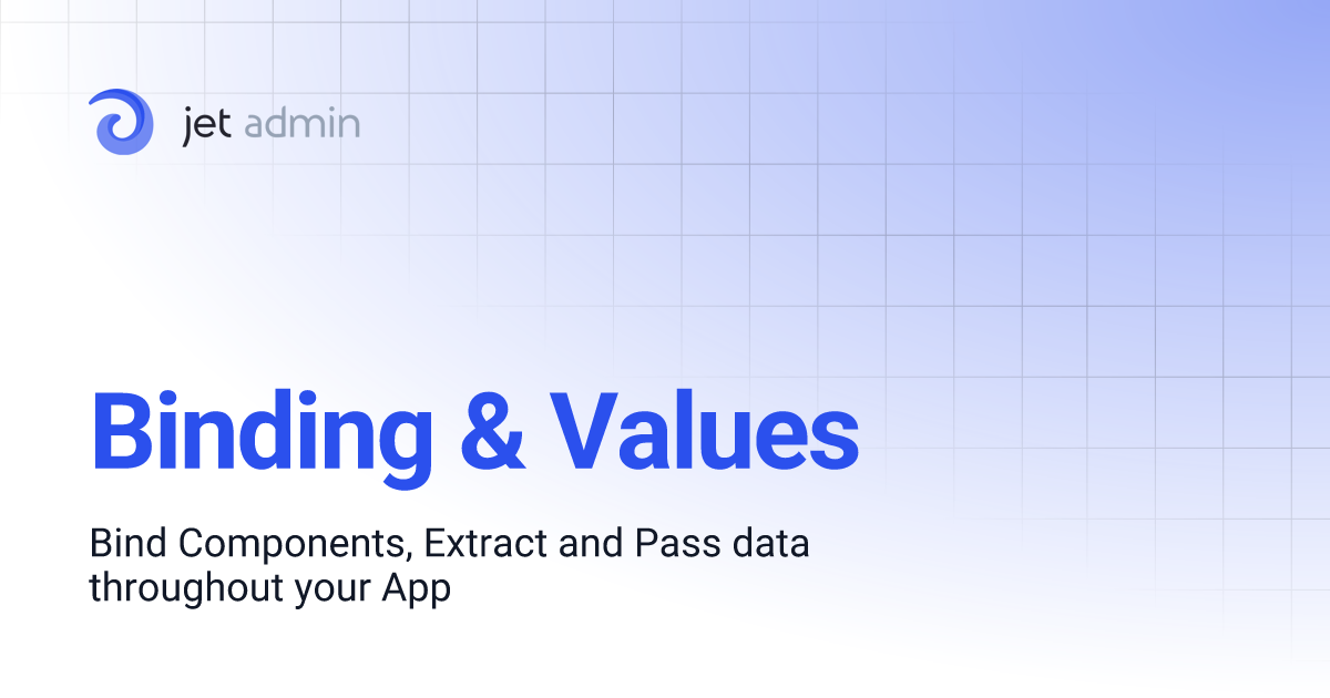 Binding & Values | User Guide